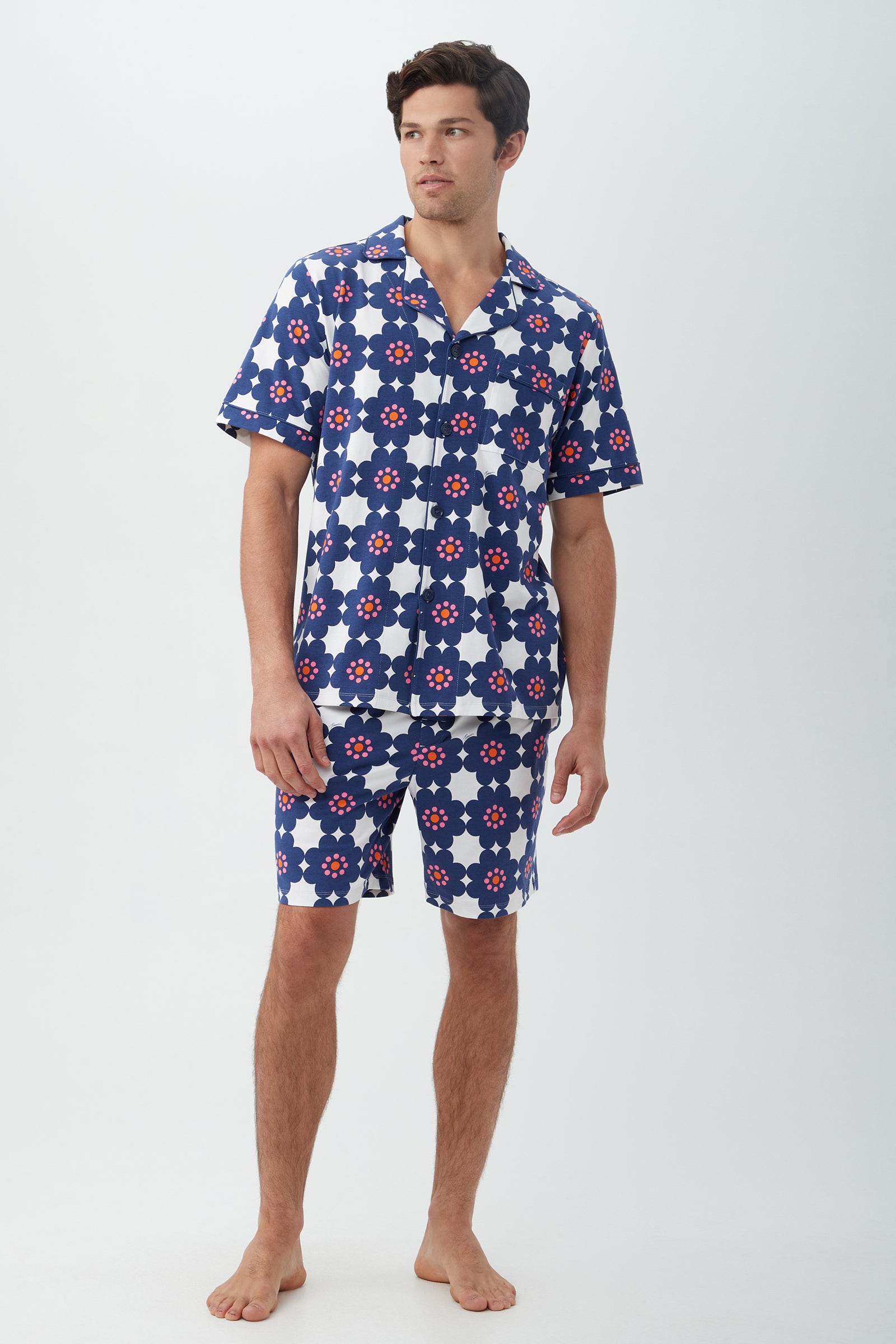 FLORAL TILE MEN'S BOXER PJ SET – Trina Turk
