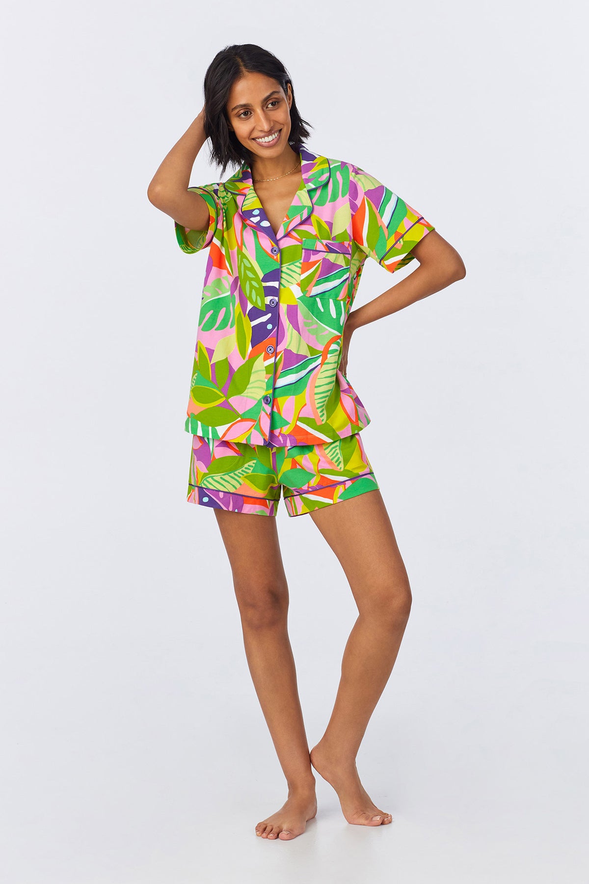 Shorty PJ Set - Jungle Stretch Jersey